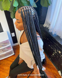 50 Hairstyles for Medium Knotless Braids You Should Try Out | STYLESCATALOG