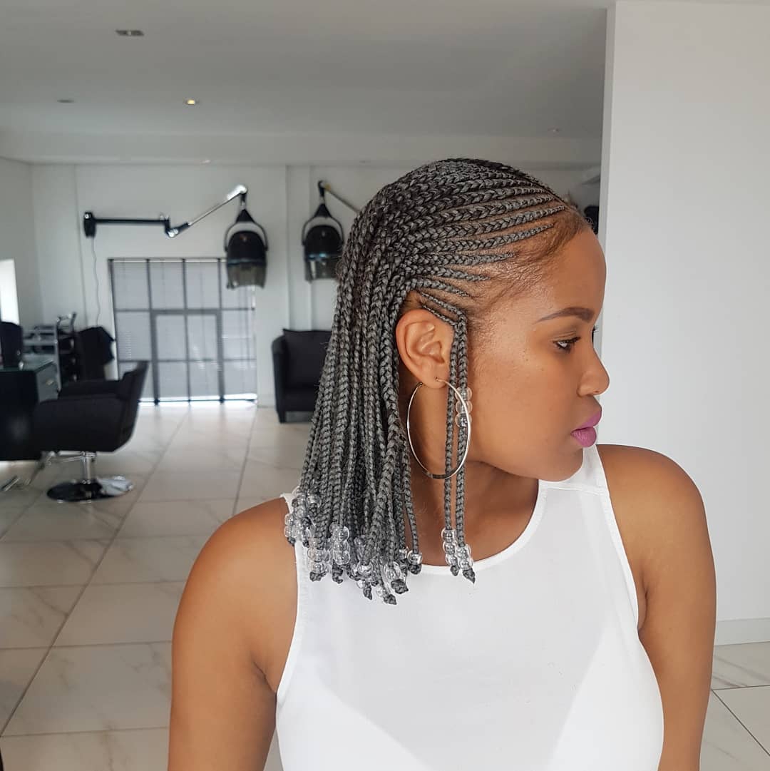 25 Cute Grey Hair Braids Style Ideas & Inspiration | STYLESCATALOG